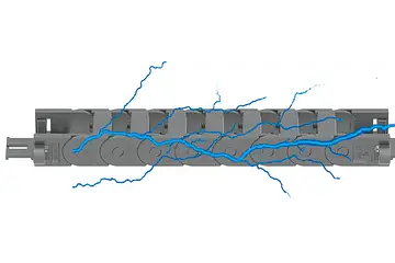 ESD energy chain E2C.15 series | One-piece, non-openable